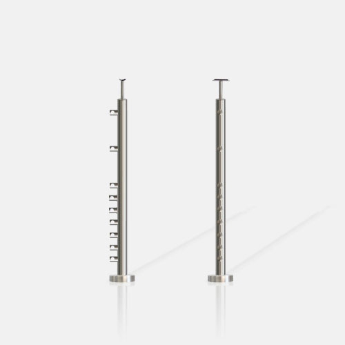 Le Poteau rond en inox pour garde-corps à 9 lisses